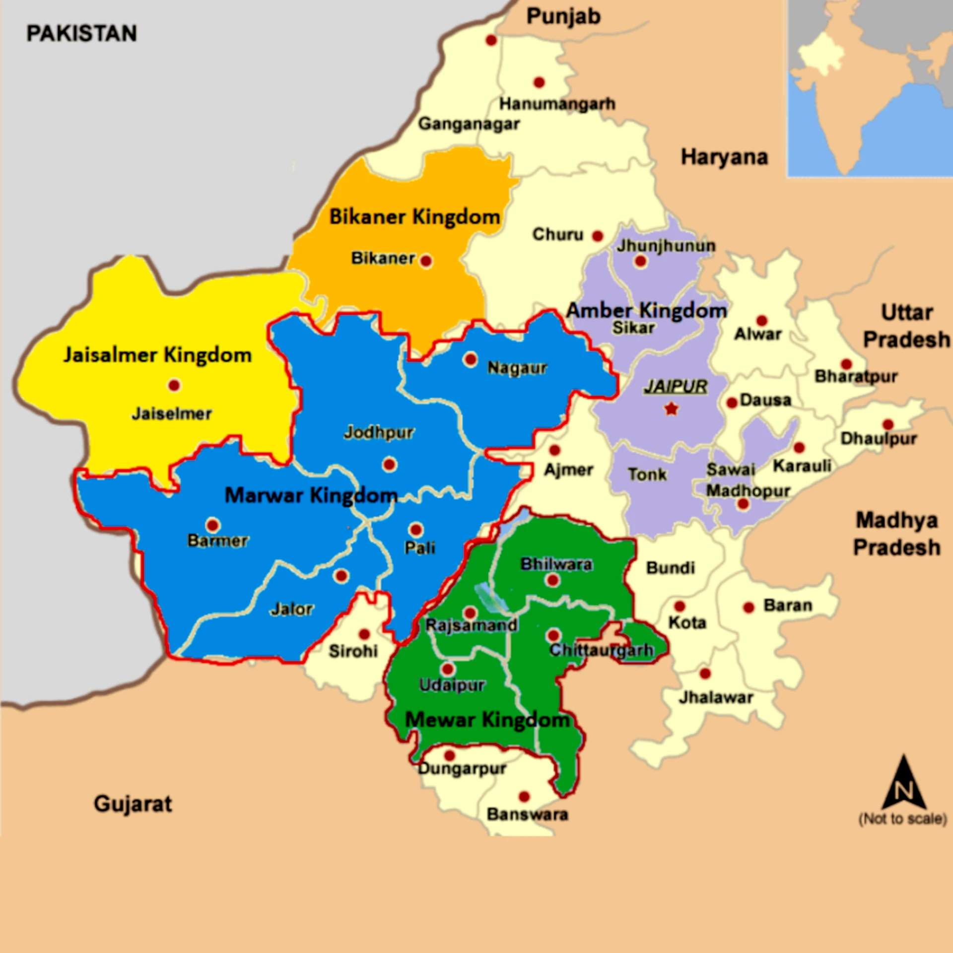 Princely States of Rajasthan: Complete List, Capitals, Dynasties ...